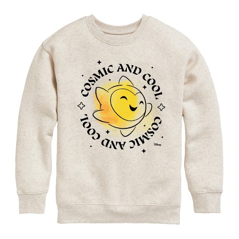 Disney Cosmic Cool Star Graphic Long Sleeve Fleece Sweatshirt - Natural ...