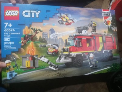Lego City Fire Command Unit Set With Fire Engine Toy 60374 : Target