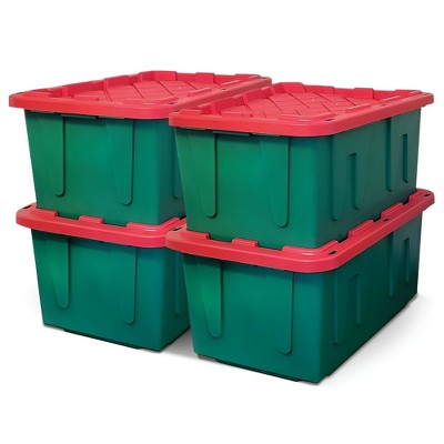 Greenmade Professional Storage Ultra Durable 27 Gallon Plastic Storage ...