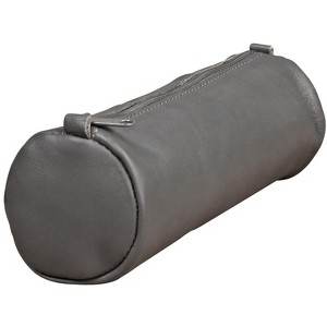 Clairefontaine Leather Round Pencil Case - 8 1/2 x 2 1/2 - Grey : Target