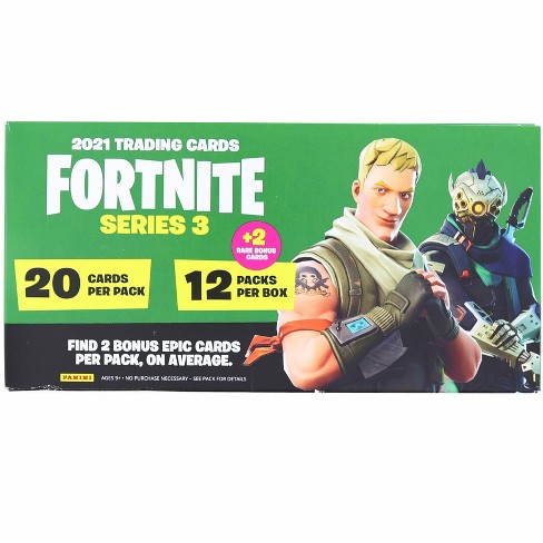 Panini America Fortnite Series 3 Trading Cards Fat Pack Box | 12 Packs ...
