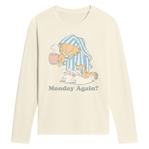 Men's - Garfield - Monday Again Long Sleeve Graphic T-Shirt : Target