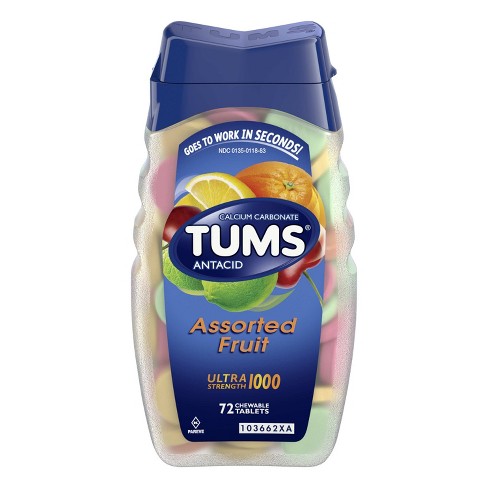 TUMS Ultra Strength Assorted Fruit Antacid Chewable Tablets - 72ct : Target