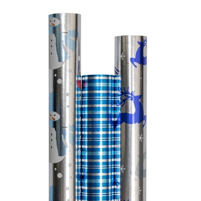 Jam Paper & Envelope 5ct Premium Kraft Christmas Gift Wrap Rolls : Target