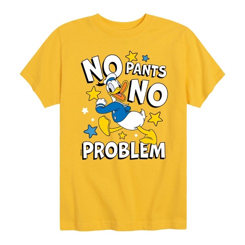 Boys' Disney No Pants No Problem Short Sleeve Graphic T-shirt - Yellow ...