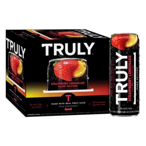 Truly Strawberry Lemonade Hard Seltzer - 6pk/12 Fl Oz Slim Cans : Target
