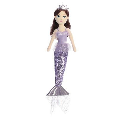 Aurora Sea Sparkles 18" Nanda Mermaid Pink Stuffed Doll : Target