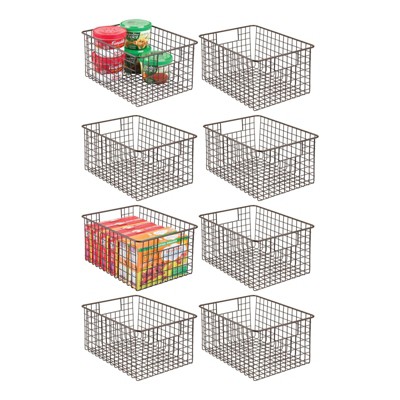 Mdesign Classico Metal Wire Food Organizer Basket With Built-in Handles ...