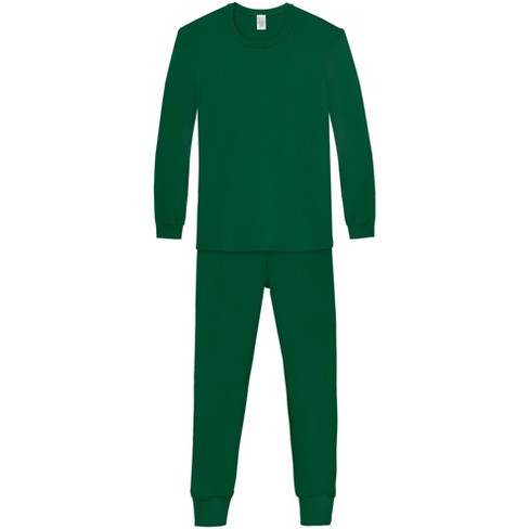City Threads Usa-made Men's Organic Cotton Soft Pj Set | Forest Green ...