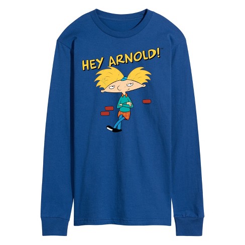 Men's Hey Arnold! Cool Arnold Long Sleeve Graphic T-shirt - Royal Blue ...