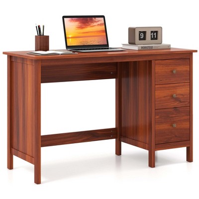 Costway 48" Home Office Desk With 3 Drawers Computer Desk Pc Laptop ...
