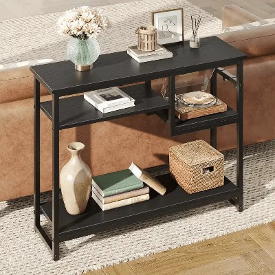 Costway Console Table With Drawer Entryway Hallway Accent Wooden Table ...