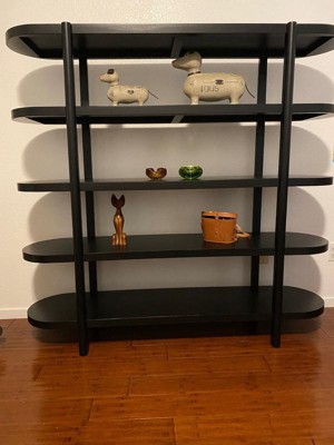 57" Portola Hills 5 Shelf Horizontal Bookcase - Threshold™ Designed ...