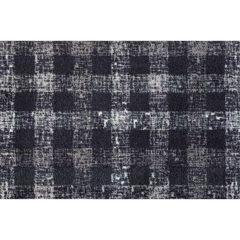 2'x3' Colorstar Sketch Plaid Door Mat Blue - Bungalow Flooring : Target