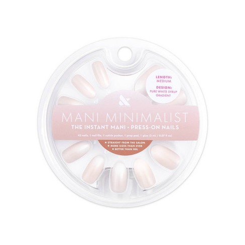 Olive & June Press-on Fake Nails - Minimalist - Pure White Syrup ...