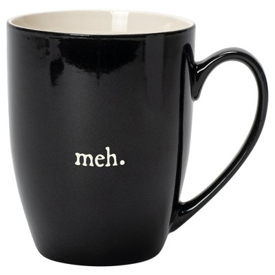 Elanze Designs Meh. Black 10 Ounce New Bone China Coffee Cup Mug : Target