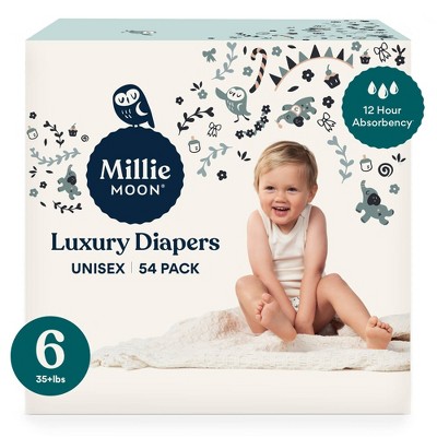 Millie Moon Luxury Diapers Size 6 - 54ct : Target