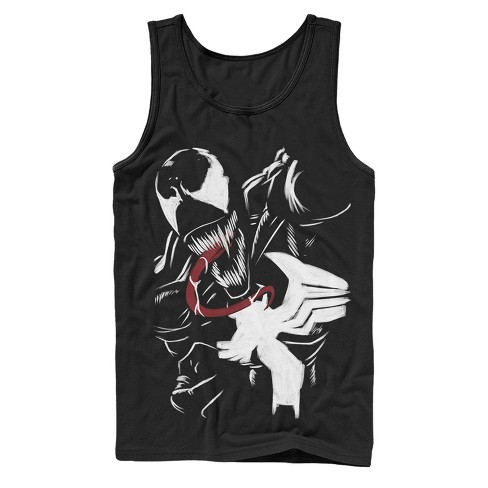 Men's Marvel Venom Paint Print Tank Top - Black - Medium : Target