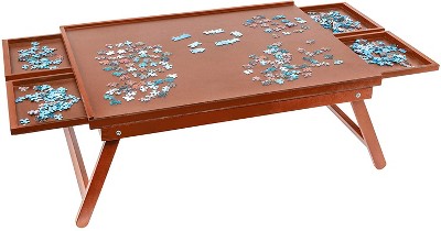 Jumbl 23"x31" Jigsaw Puzzle Board, Portable Rack With Legs & 4 Drawers ...