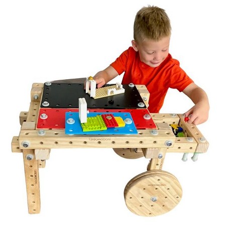 Woodmobiel By Funphix Starter Kit Modular Construction Toy With 18 Wood ...