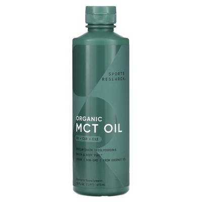 Sports Research Organic Mct Oil, 16 Fl Oz (473 Ml) : Target