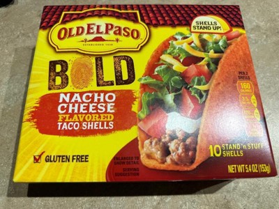 Old El Paso Gluten Free Bold Nacho Cheese Taco Shells - 5.4oz : Target