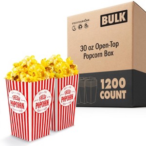 Stock Your Home 30-oz Disposable Movie Theater Popcorn Boxes Red ...