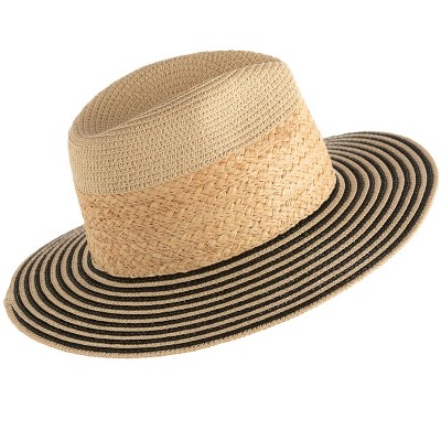 Shiraleah Black And Natural Armida Sun Hat : Target