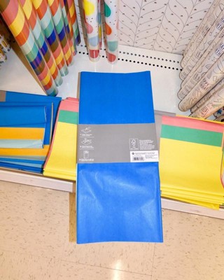 20ct Banded Tissue Paper Orange/blue/light Blue - Spritz™ : Target