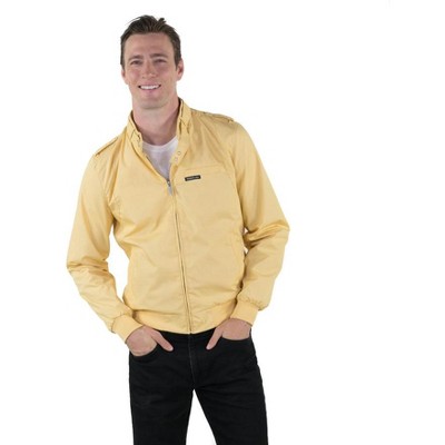 Members Only Men's Original Iconic Racer Jacket - Medium, Soft Yellow ...