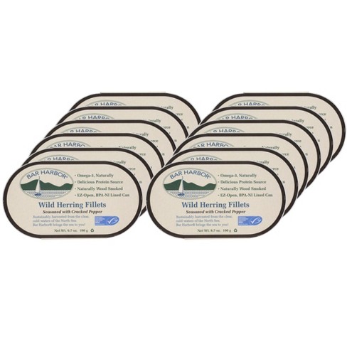 Bar Harbor Wild Herring Fillets Seasoned With Cracked Pepper - Case Of ...