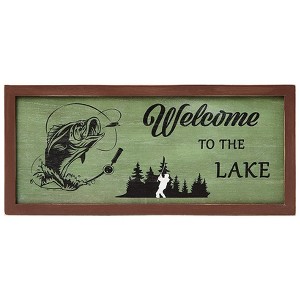 The Lakeside Collection Woodland Welcome Sign Wall Art - Cabin, Lake or ...