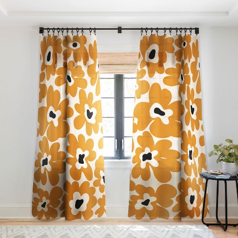 Miho Spring Summer Garden 84" X 50" Single Panel Sheer Window Curtain ...