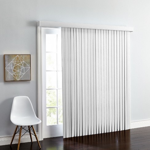 Brylanehome Embossed Vertical Privacy Slat Blinds 3.5 Inch Slats Window ...