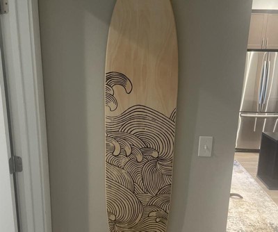 Storied Home Lacquered Wood Surfboard Wall Decor With Hangs Vertical Or ...