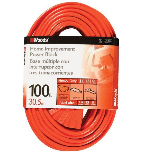 Woods 14/3 Sjtw 300 V 100 Ft. L Power Cord : Target