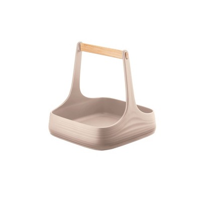 Guzzini Tierra 8.6" Table Caddy With Handle - Taupe - Bpa-free, 100% ...