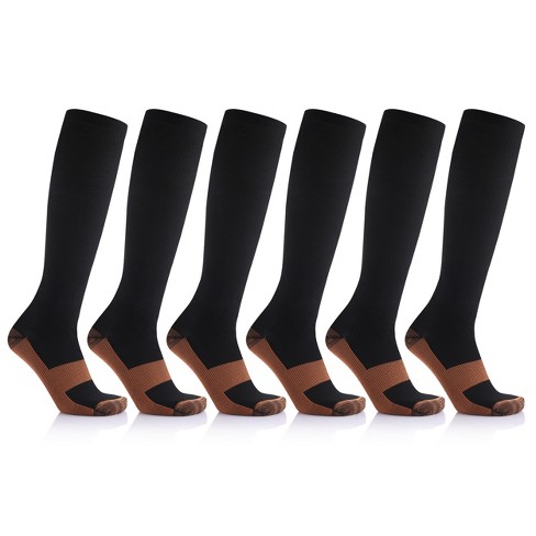 Copper Zone Unisex Copper-infused Knee High Everyday Wear Compression ...