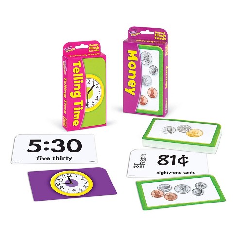 Trend Enterprises: Time & Money Flash Cards Bundle : Target