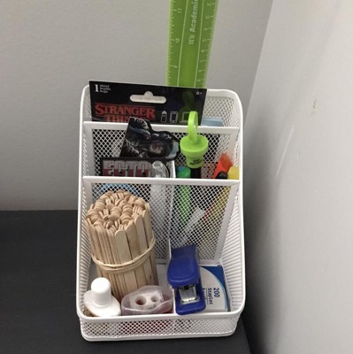 Mesh Medium Desktop Organizer White - Brightroom™ : Target