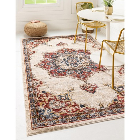Unique Loom 9' 0 X 12' 0 Utopia Helios Cream Area Rug : Target