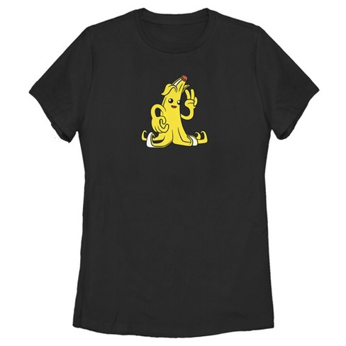 Women's Fortnite Peely Peace Sign T-shirt - Black - X Large : Target