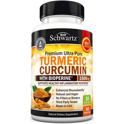 Turmeric Curcumin 1500mg Capsules With Bioperine, Supports Healthy ...