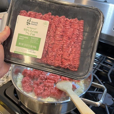 All Natural 93/7 Ground Beef - 1lb - Good & Gather™ : Target