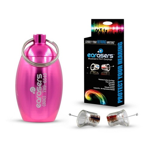 Earasers Small Musicians Plugs And Carrying Case Bundle Pink : Target