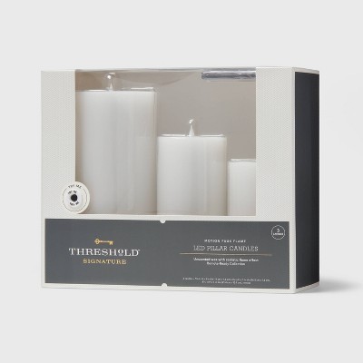 3pk Led Candles Cream - Threshold™ : Target