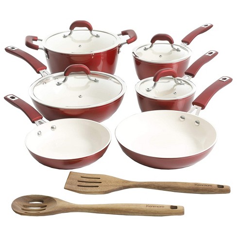 Kenmore Arlington Aluminum Ceramic Coated Nonstick Cookware Set In ...
