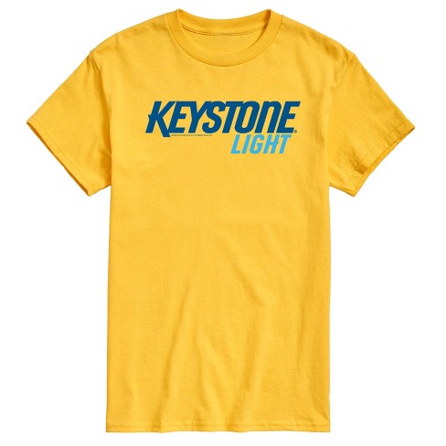 Men's Keystone Light Blue Logo Short Sleeve Graphic T-shirt - Yellow ...