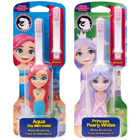Toothbrush Toys Aqua The Mermaid & Princess Pearly Whites Multipack ...