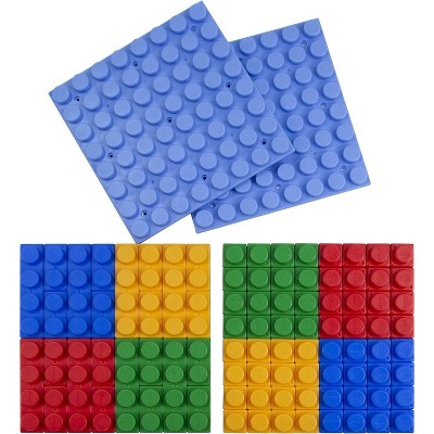 Right Track Toys Wooden Blocks Toy Set For Building - Rainbow Colored ...